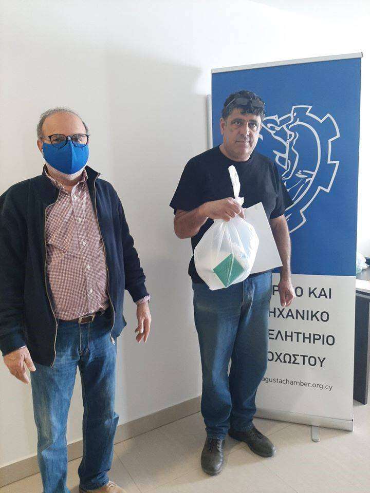 ΔΙΑΝΟΜΗ ΠΡΟΣΤΑΤΕΥΤΙΚΩΝ ΜΑΣΚΩΝ ΑΠΟ ΤΟ ΕΒΕ ΑΜΜΟΧΩΣΤΟΥ - Famagusta Chamber